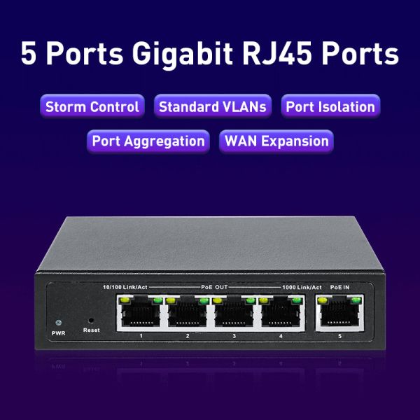 Quality Unmanaged 10/100/1000 Mbps Gigabit PoE Switch With IEEE 802.3u Port Trunking for sale
