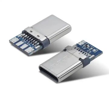 Quality TYpe C 16Pin Golden Plated USB C Male Connector Solder Wired With Data+Charging for sale