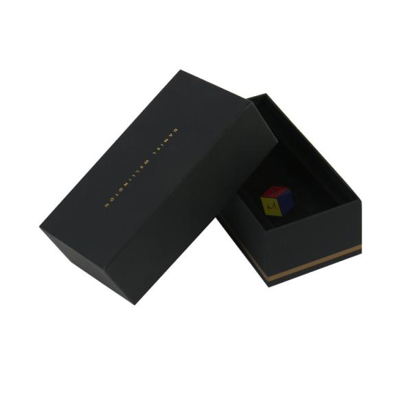 Quality Customizable Men's Gift Boxes Luxury Matte Black Rigid Cardboard Razor Blade for sale
