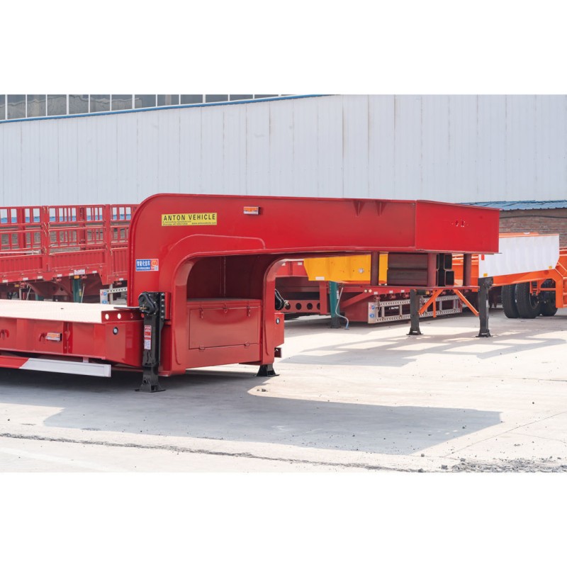 High-Strength Multi Flat Truck Low Flat/ Low Bed Semi-Trailer 70--100 Tons for Export