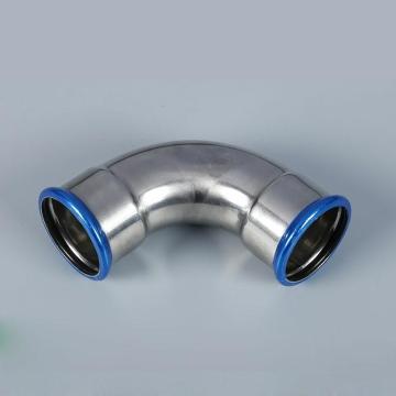 Quality DN108 V Profile Press Fittings 45 Degree Stainless Steel Elbow for sale