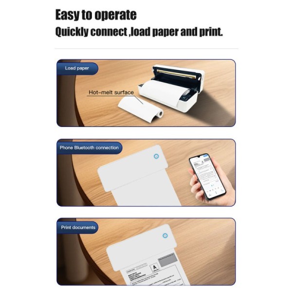 Quality Small Portable Wireless Printer Mobile Inkless Thermal Printer for Travel Home for sale
