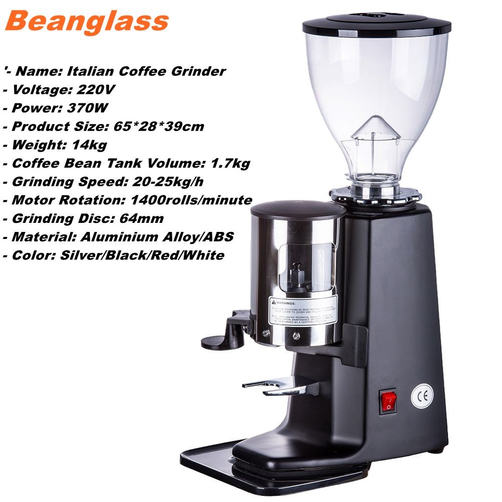 Black White Automatic Burr Coffee Grinder 1.2kg Volume Coffee Bean ...