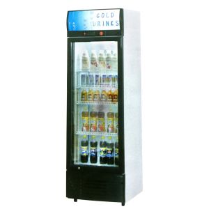Quality R134a Beverage Single Door Upright Cooler With Canopy Air Cooled for sale