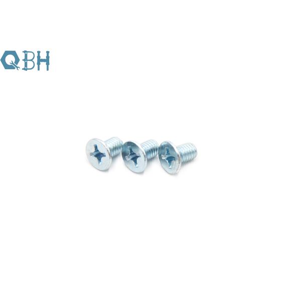 Quality DIN 965 Cross Recessed Countersunk Flat Head Screws Zinc Plating for sale