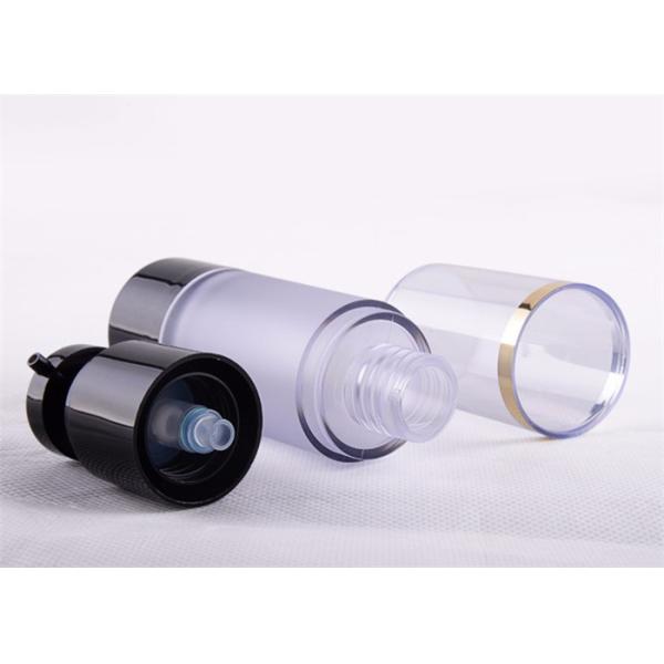 Quality Black AS Airless Cosmetic Bottles 30ml FDA Hot Stamp Printing Custom Color for sale