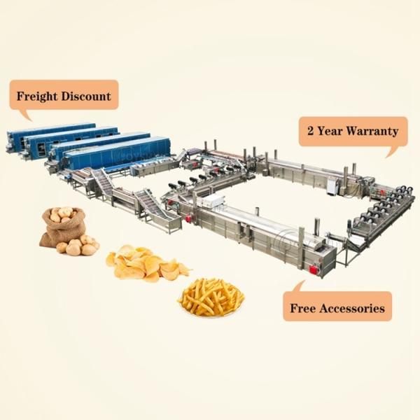 Quality Electric Heating Full Auto Frozen French Fries Making Machine 100kg 300kg 500kg 1000kg for sale