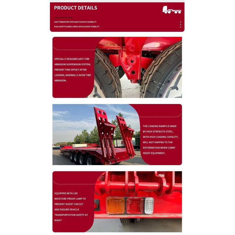 3 Axles 40FT Container Semi Trailer for Container Transportation
