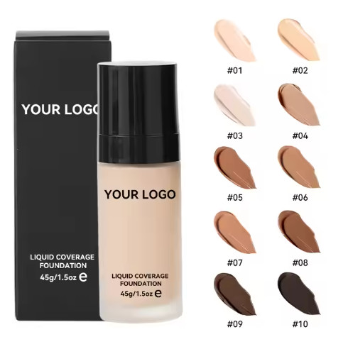 Quality OEM Make Your Own High Quality Foundation Liquid Full Cover Long Lasting Private Label Matte Waterproof Makeup Foundation for sale
