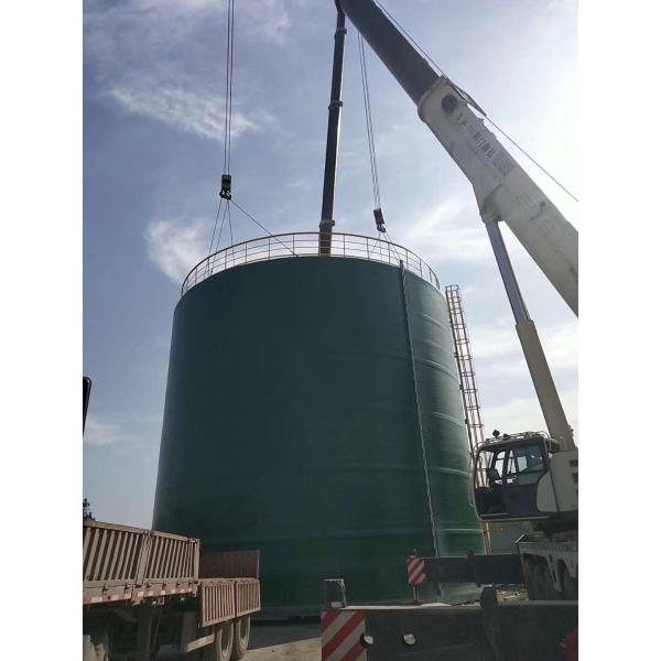 Quality Filament Winding Vertical Frp Cylindrical Storage Tank Easy Installation for sale