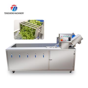 Quality 380V Integrating Spinach Washing Machine , Blasting Isolating Potato Cleaning for sale