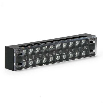 Quality 25A 12 Pole Terminal Block 230V 400V 660V Fixed Barrier Screw Plate Mount for sale