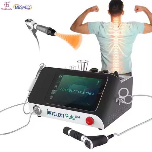 Quality 1064nm Cold Laser ESWT Focused Shockwave Choque Fisioterapia Equipment For Pain Relief for sale