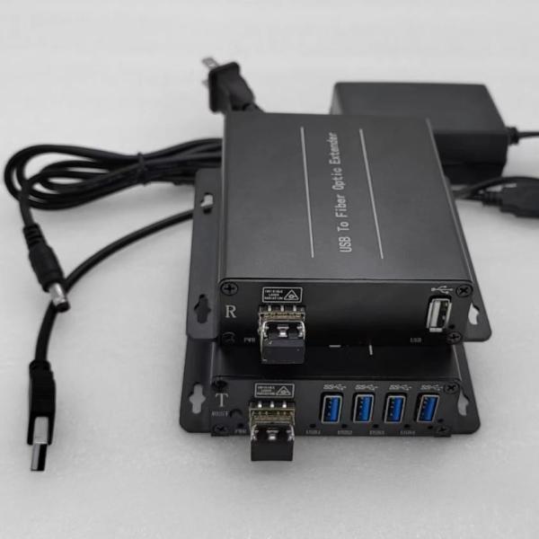Quality Long Distance Transmit 4 port Fiber Optic USB Extender For Camera Printer for sale