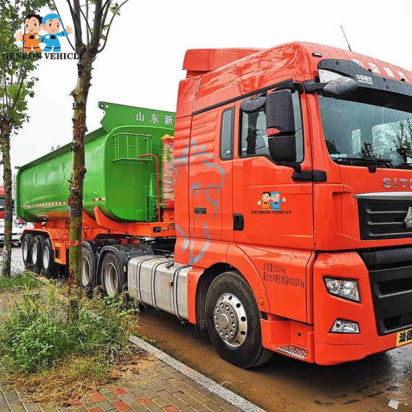 Quality Strong Bearing 40 Feet U Shape 40cbm Dump Semi Trailers for sale
