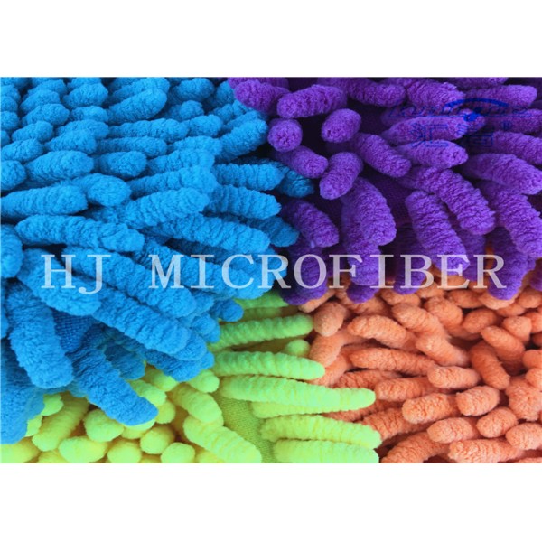 Quality Colorful Useful Microfiber Big Chenille Fabric Used In Bath Mat Or Car Cleaning Wash Mitt for sale