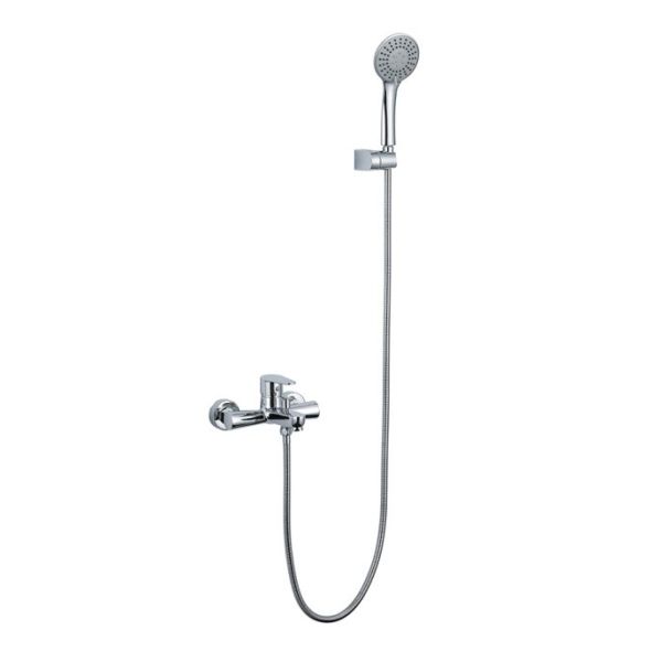Quality Wall Mounted Brass Chrome Bathroom Bathtub Hand Shower Faucet Set for Bathroom Wash for sale