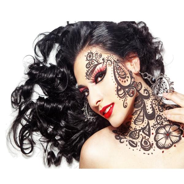 Quality Waterproof Non Toxic Gold Foil Body Tattoo Sticker for ladies for sale