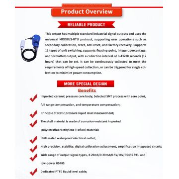 Quality Corrosion Resistant UNIVO UBPT500-602TY Level Gauge Sensor for Liquid Level for sale