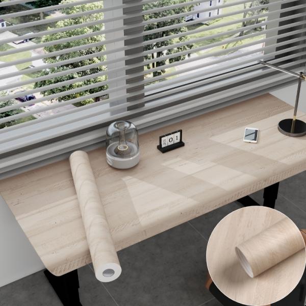 Quality Self-Adhesive PVC Wood Grain Wallpaper Waterproof Brown for sale