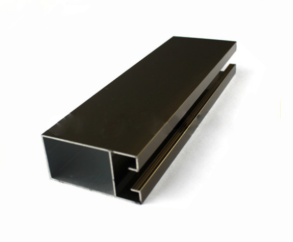 Quality Champagne Color Aluminum Door Frame Profile T3 - T8 For Sliding Window Parts for sale