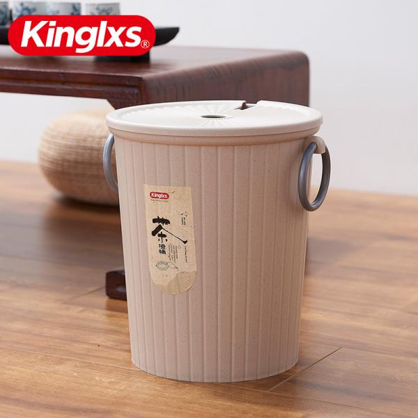 Quality Hotel Room Kitchen Office Tea Leaves Plastic Dustbin Bucket for sale