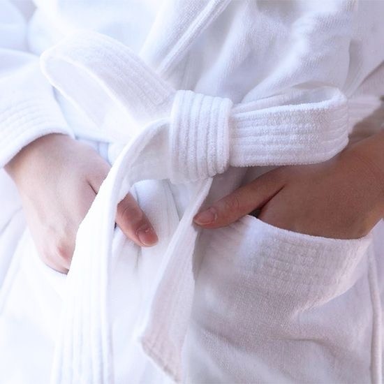 Quality Custom Terry Inside Linked Bathrobe For Hotel SPA And Beauty Salon for sale