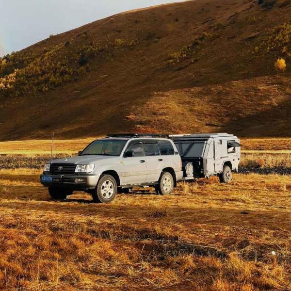 Quality 300AH Battery Solar Lightweight Hybrid Camper Independent Suspension Travel Trailer for sale