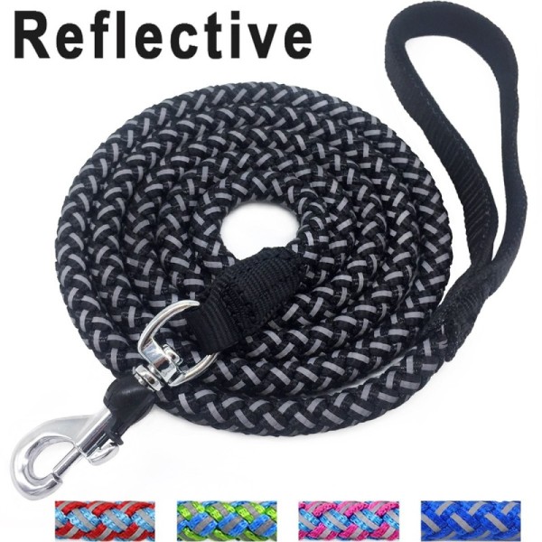 Quality 6 Foot Nylon Rope Dog Leash , Reflective Dog Leash For Large / Medium Dogs for sale