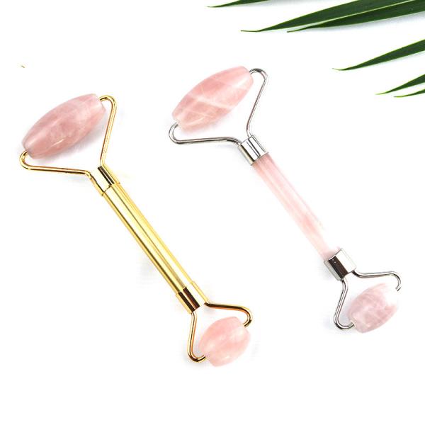 Quality Resin Rose Quartz Facial Massager Jade Roller Face Massage Equipment for Anti Aging and Skin Rejuvenation for sale