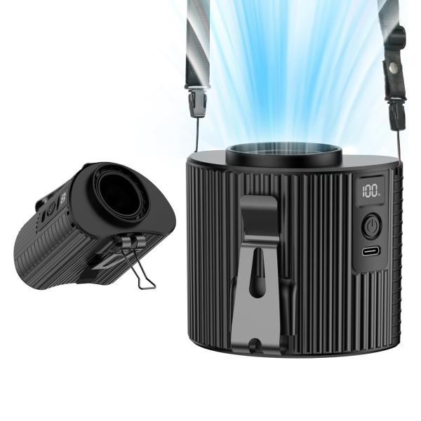 Quality Socool Fan Mini Neck Outdoors Usb Led Waist Clip Fans Wearable Rechargeable 4000MAh for sale