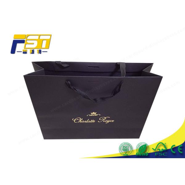 Quality SGS Customized Logo Recycled Paper Bag UV Coating Surface For Clothing Packaging for sale
