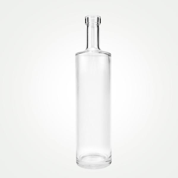 Quality Clear Matte Black Glass Liquor Bottle 750ml Nordic Gin Whiskey Vodka Liquors and Beverage for sale