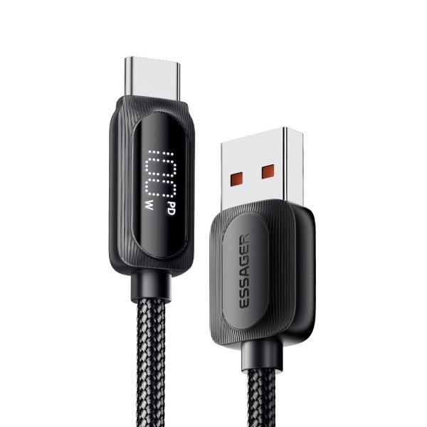 Quality Cotton Yarn USB A To Type C Cable 100W ESSAGER ES-X57 Series for sale