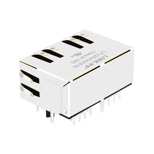 Quality JXR8-1001NL 1x2 Port 10/100 Base-T G/Y Led Ethernet Lan Port Network Jack RJ45 for sale