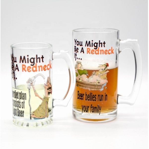 Quality Color Print Decorated Mug Craft Beer Glasses for sale