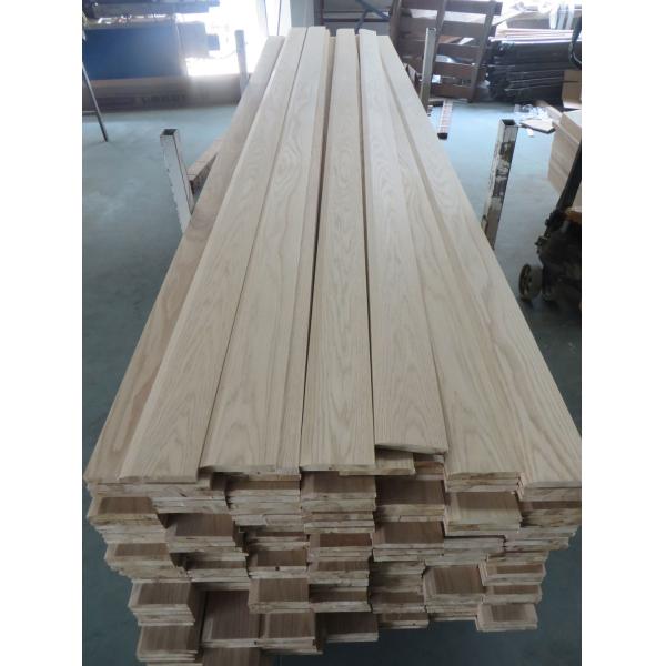 Quality Unfinished Oak veneered bevelled skirting with finger joint Fir Core for sale