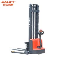 Quality 1.5 Ton 1300kg Electric Power Stacker Pedestrian With Straddle Lifting Height for sale