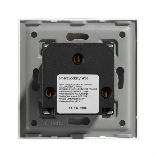Quality 13A Tuya Timer Wall Socket 3500W Voice Activated Power Outlet for sale