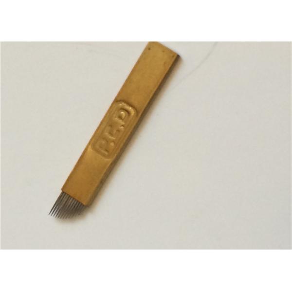 Quality Golden PCD Tattoo Microblading Needles 0.5mm Thick Permanent Makeup Equipment for sale