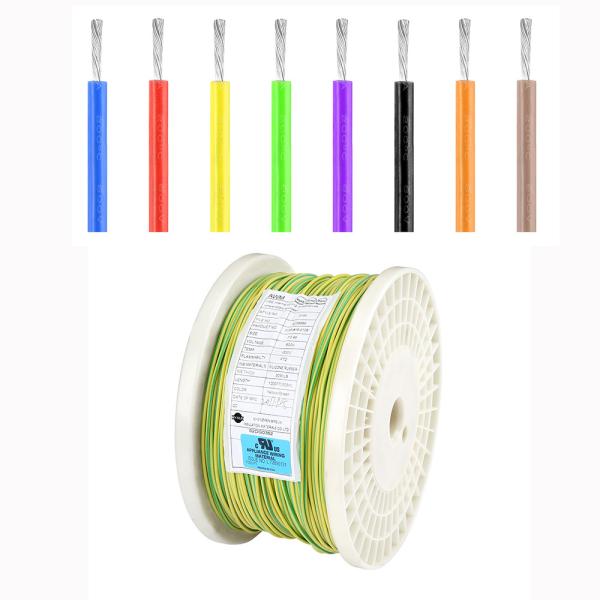 Quality FT2 Flame Silicone Copper Wire Test Lead 24AWG 600V UL Flexible UL3135 Braided for sale