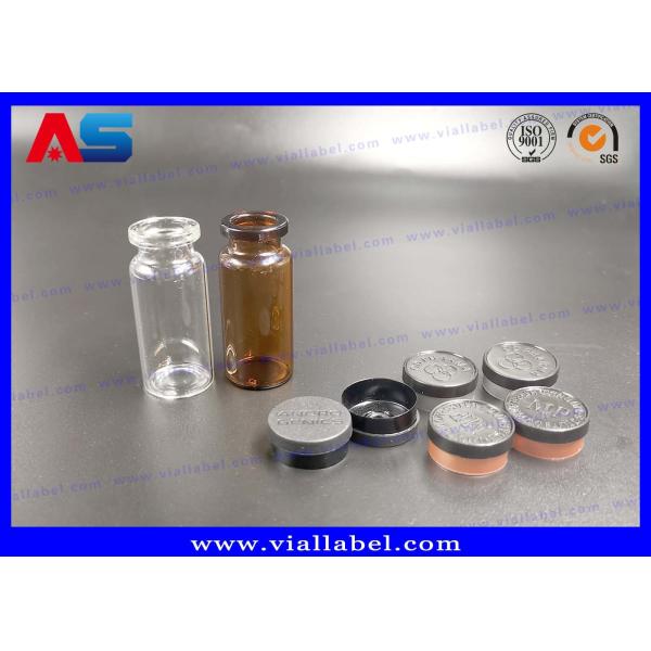 Quality Manual crimper Sterile Glass Bodybuilding 10ml Vials With Caps for sale