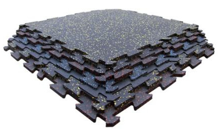 Interlocking rubber mat system
