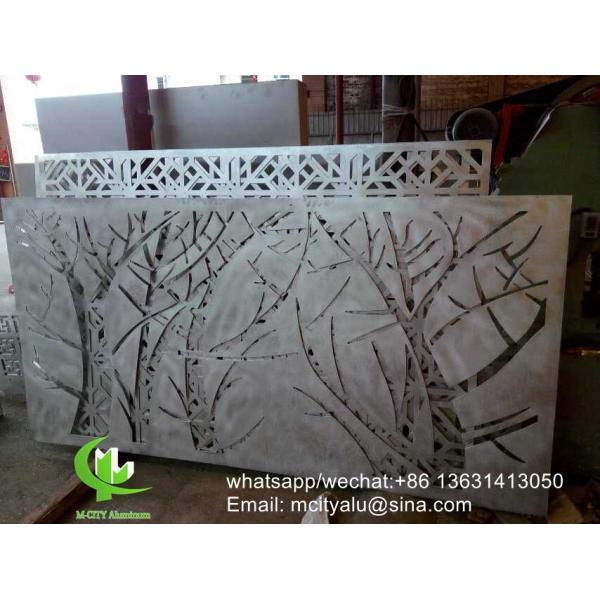 Quality Powder coated aluminum laser cut screen panel with custom RAL colors and 1000x2000mm standard size for fence decoration for sale