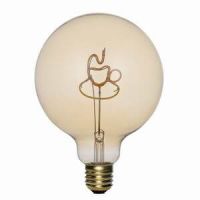Quality G125 EMC E27 4W 2300K Spiral Globe LED Filament Bulb for sale