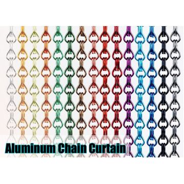 Quality Red Lightweight Anodized Aluminium Chain Fly Screen Anti Insect for sale