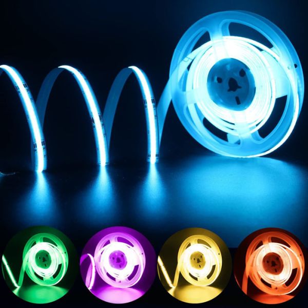 Quality 12w/M Cob Light Strip With 24v Led Color Adjustable Soft Light Strip for sale