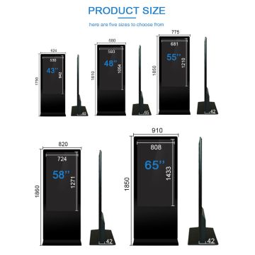 Quality 48 Inch Floor Standing Android Lcd Advertising Screen Display Touch Digital for sale