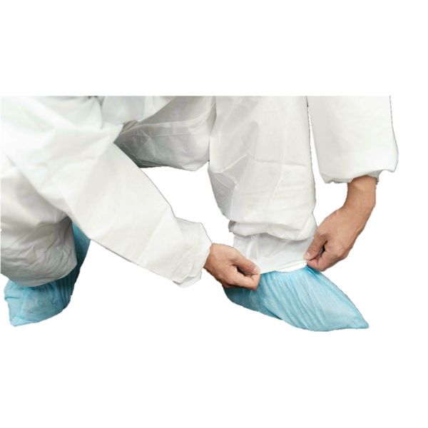 Quality High Breathability Type5/6 Anti Static SMS Coverall With 2 Pcs Hood Elasticated for sale