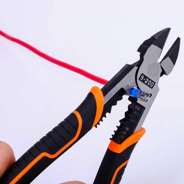 Quality HRC62 8 Inch High Leverage Wire Side Cutters Side Cutters Electrical for sale